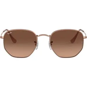 Ray-ban 51mm Geometric Sunglasses - Copper/copper Gradient