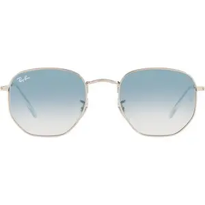 Ray-ban Ray-Ban Hexagonal Flat Lenses Sunglasses Silver/blue Gradient