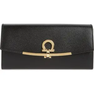 FERRAGAMO Icona Clip Continental Wallet - Nero