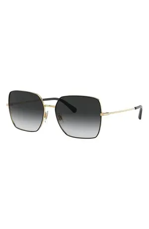 Dolce & Gabbana 57mm Square Sunglasses - Gold Black