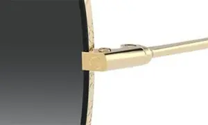Dolce & Gabbana 57mm Square Sunglasses - Gold Black