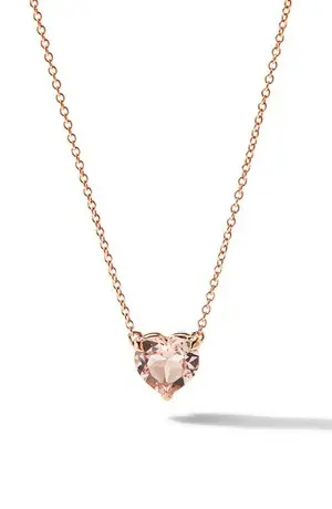 David Yurman Heart Pendant Necklace - Morganite