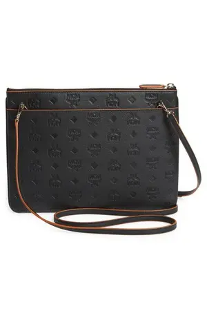 Mcm Klara Monogram Leather Crossbody Pouch