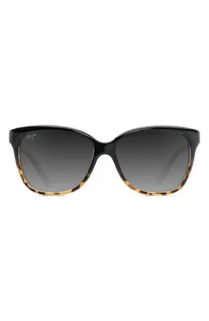 Maui Jim Starfish Cat Eye Sunglasses - Black/tortoise