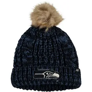 '47 College Seattle Seahawks Team Color Meeko Cuffed Knit Hat - Navy