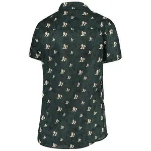 FOCO Oakland Athletics Floral Button-up Shirt
