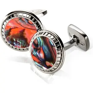M-Clip® Abalone Cuff Links - Orange
