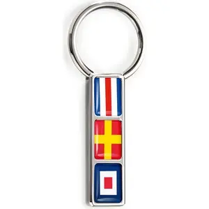 M-CLIP® Nautical Flag Key Ring - Silver