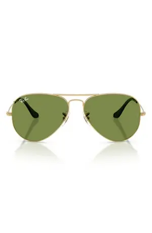 Ray-ban 58mm Aviator Sunglasses - Arista/green