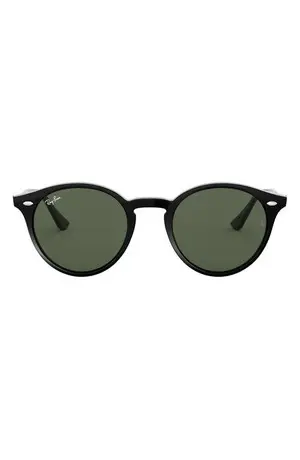 Ray-ban 49mm Round Frame Sunglasses - Black