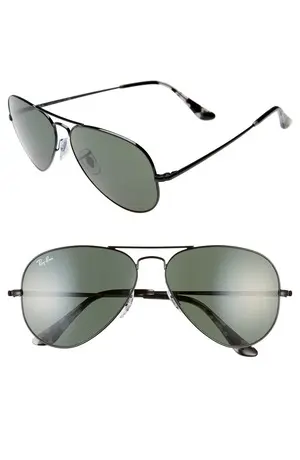 Ray-ban Ray-Ban Aviator Gradient Sunglasses Black/ Black Solid