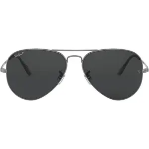 Ray-ban Aviator Metal Ii 58mm Sunglasses - Gunmetal/black
