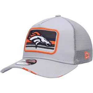 New Era Denver Broncos Stripes A-frame Trucker 9forty Snapback Hat