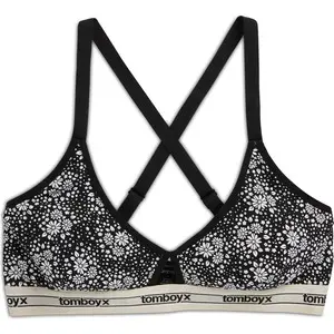 TOMBOYX Stretch Modal Lounge Bralette - Modal Petal Pizzazz