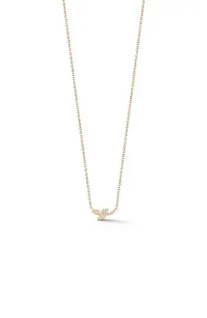 DANA REBECCA DESIGNS Olive Leaf 14k Gold Diamond Pendant Necklace - Yellow Gold