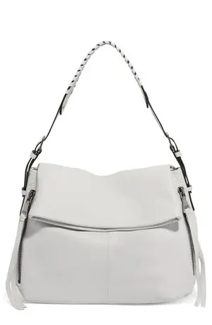 AIMEE Aimee Kestenberg Bali Double Entry Hobo Bag Cloud Winter White