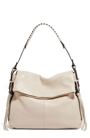 AIMEE Aimee Kestenberg Bali Double Entry Hobo Bag Sandy/ Black