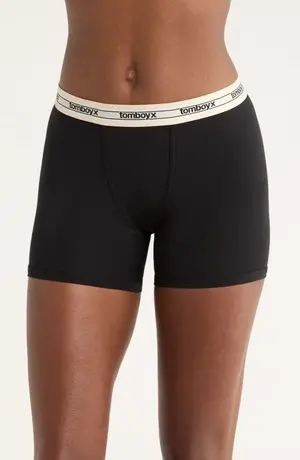 TOMBOYX Gender Inclusive Stretch Modal 4.5-inch Trunks Modal Retro Black