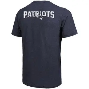 MAJESTIC THREADS New England Patriots Tri-blend Pocket T-shirtheathered