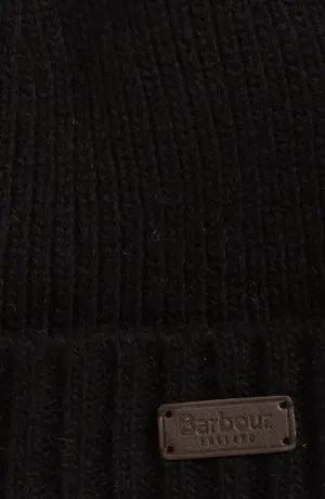 Barbour Carlton Wool Blend Beanie - Black