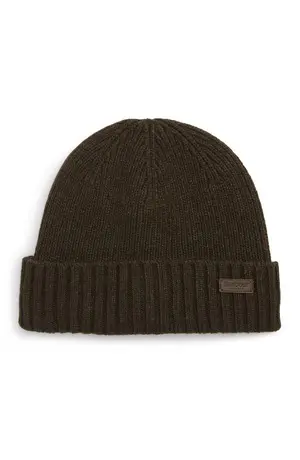 Barbour Barbour Carlton Wool Blend Beanie Dk Green