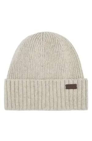 Barbour Barbour Carlton Wool Blend Beanie Light Grey