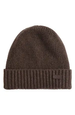 Barbour Barbour Carlton Wool Blend Beanie Mid Brown