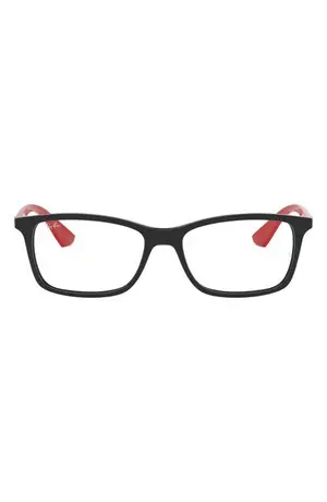 Ray-ban 56mm Rectangle Optical Glasses - Black