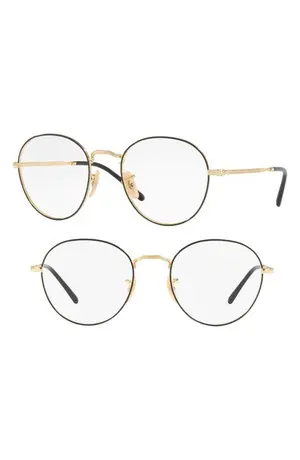 Ray-ban Ray-Ban Round Frame Optical Glasses Gold Black