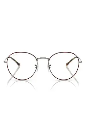 Ray-ban Round Frame Optical Glasses - Gunmetal
