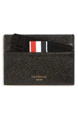 Thom Browne Calfskin Classic Card Case - Black