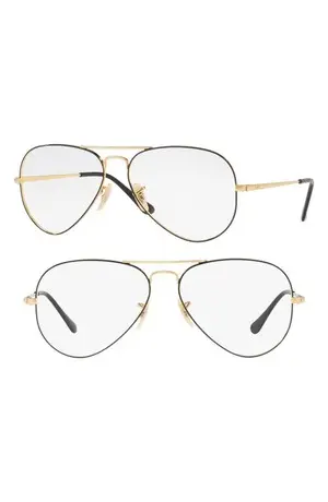 Ray-ban Ray-Ban Aviator Eyeglasses Gold Black