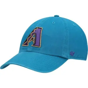 '47 Arizona Diamondbacks Logo Cooperstown Collection Clean Up Adjustable Hat - Teal