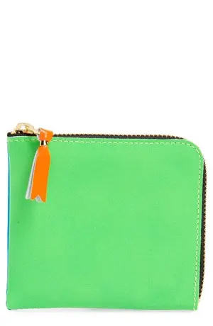 Comme Des Garçons Super Fluo Half Zip Wallet - Blue/green