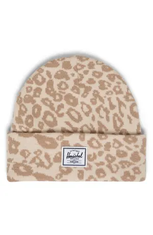 Herschel Supply Co. Herschel Supply Co. Elmer Knit Beanie Cheetah Whitecap Gray