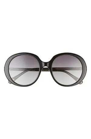 Chloé 54mm Gradient Round Sunglasses - Black/grey Gradient