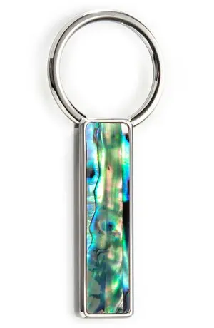M-CLIP® Abalone Key Chain - Silver/green