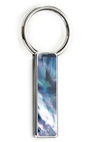 M-CLIP® Mother-of-pearl Key Chain - Silver/gray