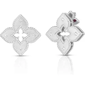 Roberto Coin Venetian Princess Diamond Earrings - White Gold