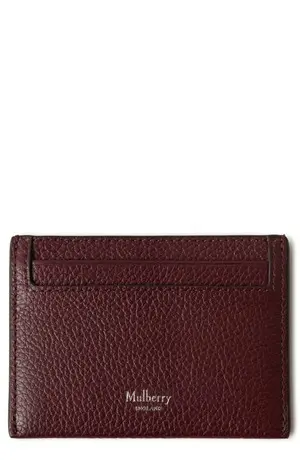 Mulberry Leather Card Case - Black Cherry