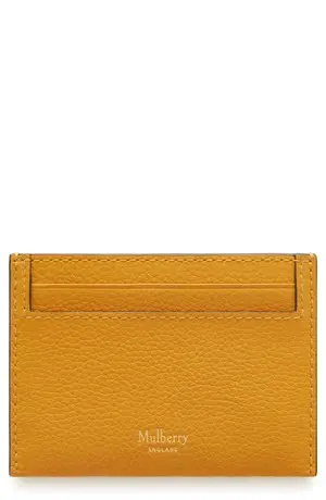 Mulberry Leather Card Case Deep Amber