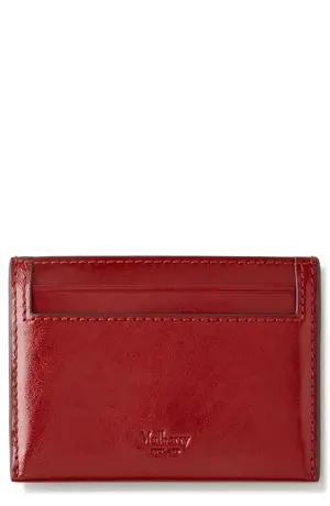 Mulberry Leather Card Case Lancaster Red