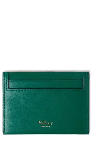Mulberry Leather Card Case Malachite