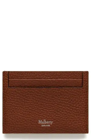 Mulberry Leather Card Case - Oak