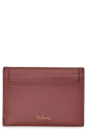 Mulberry Leather Card Case - Pink Scrumpy