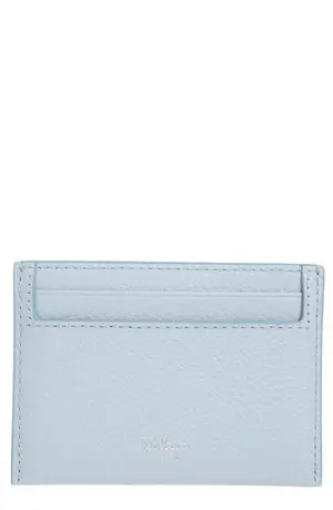 Mulberry Leather Card Case Poplin Blue