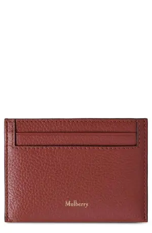 Mulberry Leather Card Case Rust