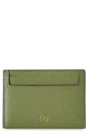 Mulberry Leather Card Case Summer Khaki