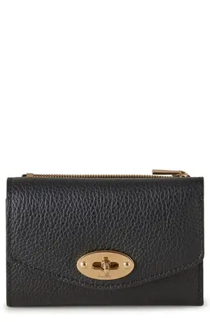 Mulberry Darley Folded Leather Wallet - Black