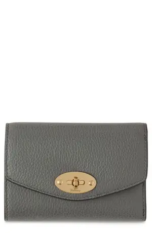 Mulberry Darley Folded Leather Wallet Charcoal